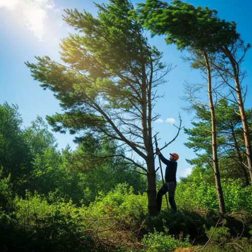 Pine Tree Pruning to Prevent Wind Damage
