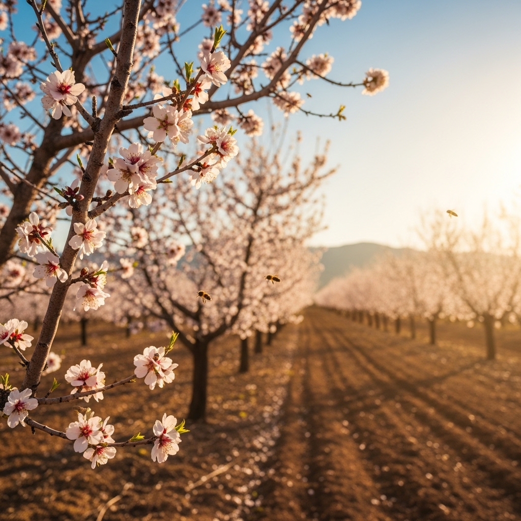 Pruning Almond Trees for Improved Pollination